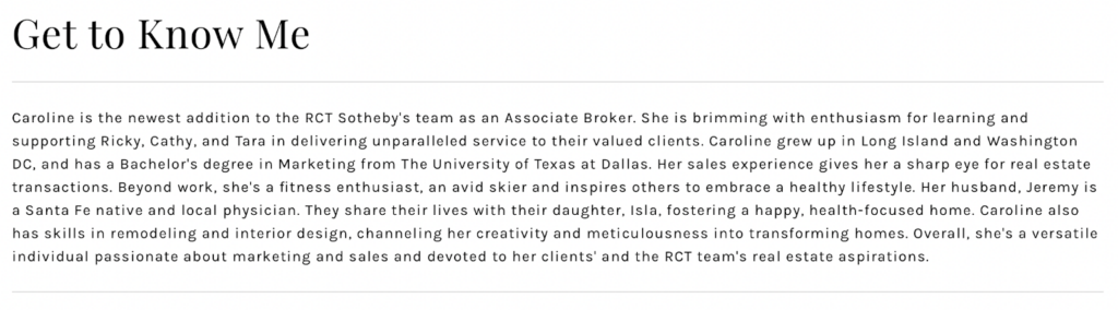 22 Expert Real Estate Bio Examples to Inspire Your Marketing Strategy ...