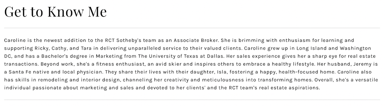 22 Expert Real Estate Bio Examples to Inspire Your Marketing Strategy ...