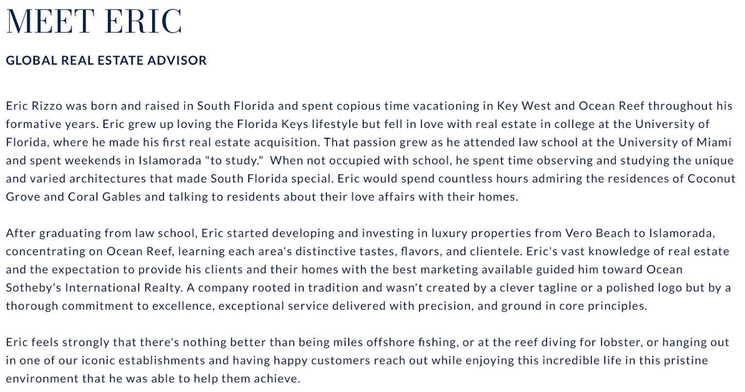 22 Expert Real Estate Bio Examples to Inspire Your Marketing Strategy ...