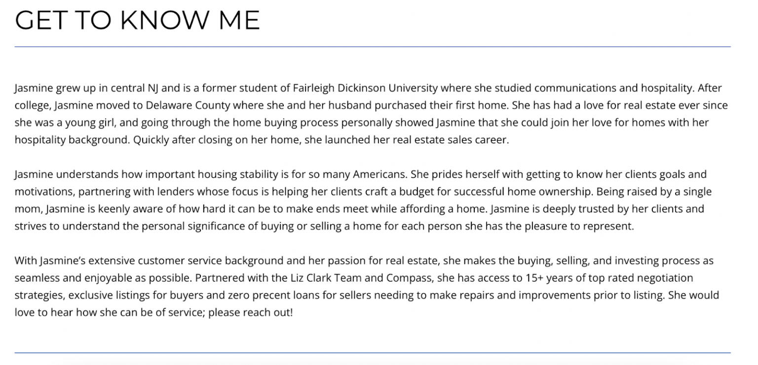 22 Expert Real Estate Bio Examples to Inspire Your Marketing Strategy ...