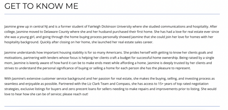 22 Expert Real Estate Bio Examples to Inspire Your Marketing Strategy ...